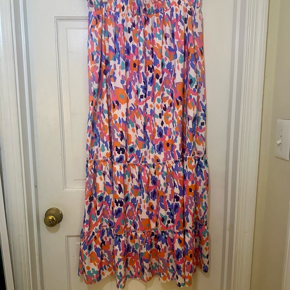 Amazon | Skirts | Amazon Pink And Purple Tiered Maxi Skirt Resort Wear ...